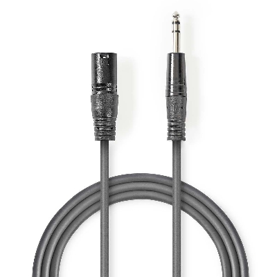 Balansirani audio kabl, 3 pin XLR muški na muški 6.35mm stereo, 3 metra