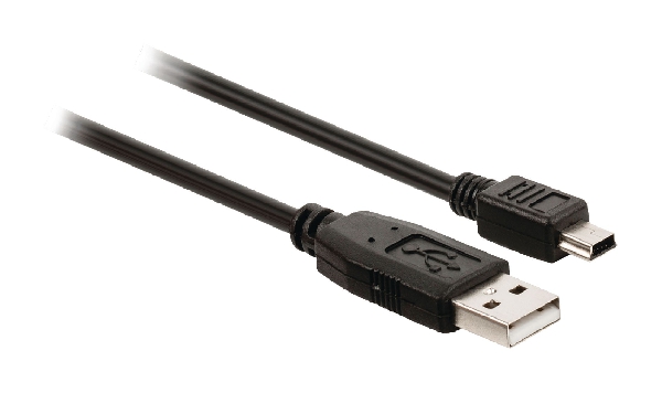 Kabl, USB, V2.0, A muški na 5 pin MINI-USB B muški, crni, 3 metra