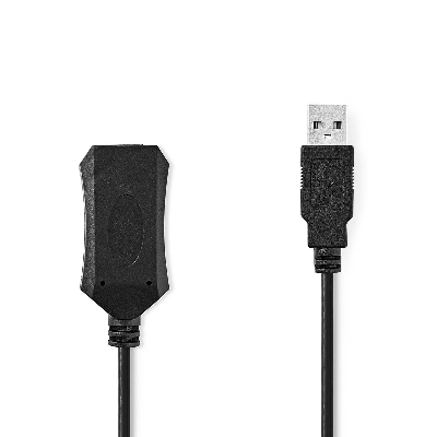 Kabl USB2, USB ekstender, USB A na muški na USB A ženski, aktivni, bez napajanja, 5 metara