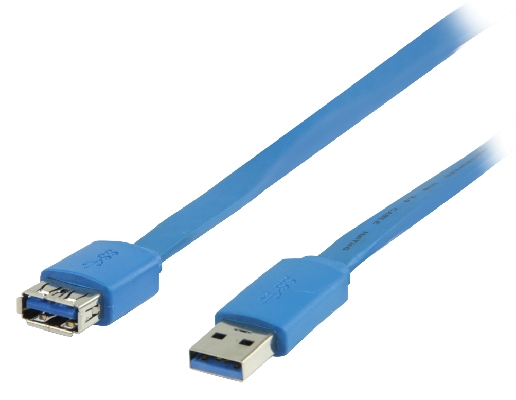 Kabl, USB, V3.0, A muški na A ženski, plavi, 2 metra