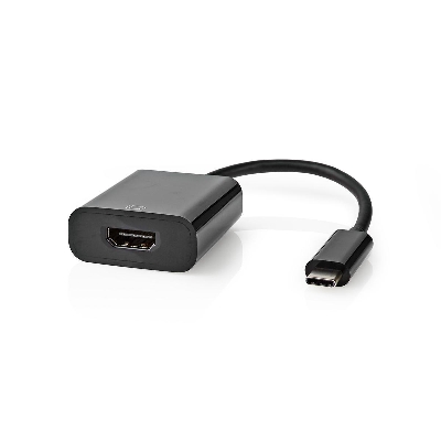 Kabl, adapter, USB-C 3.1 muški na HDMI ženski, 20 cm, crni