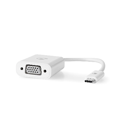 Kabl, adapter, USB-C 3.1 muški na VGA (D-SUB 15 HD) ženski, 20 cm, beli