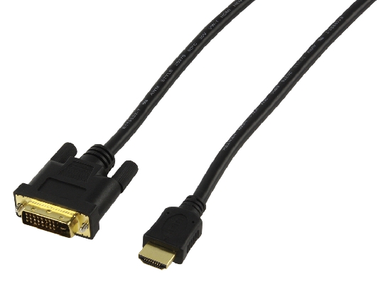 Kabl, HDMI muški 19 pina na DVI muški 24+1 pin, bakarni provodnik, 10 metara