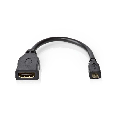 Kabl, HDMI ženski 19 pina na MICRO HDMI muški 19 pina, 20 cm