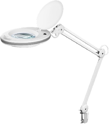 LED Magnifying Lamp with Clamp 8 W white 1.5 m Standing Box - 650 lm 127 mm glass lens 1.75x