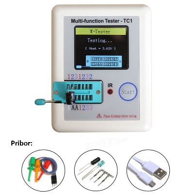 M328 version of inductor-capacitor ESR meter multi-function tester, 1.8" color LCD