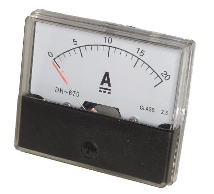 Indikator, analogni, Klasa 2.0, 70x60x42mm, ampermetar, 20A DC
