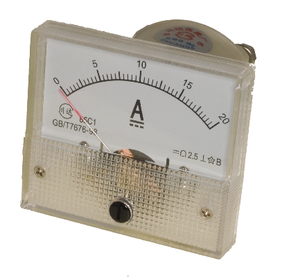 Indikator, analogni, HUA 85C1, 64x56x52mm, Klasa 2.5, ampermetar, 20A DC