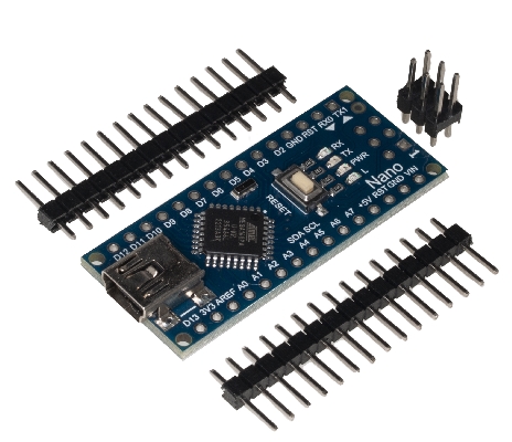 Arduino Nano V3, ATmega168P/16MHz, CH340, Mini USB konektor, nezalemljena letvica