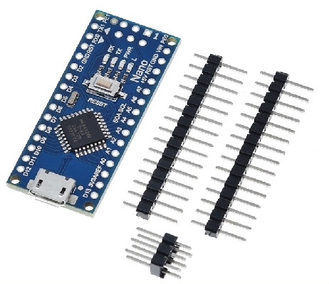 Arduino compatible Nano V3, ATmega328P/16MHz, CH340, Micro USB konektor, nezalemljena letvica