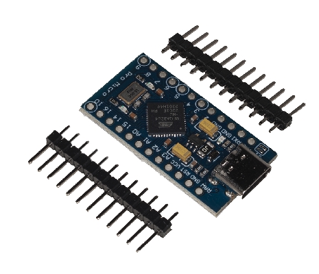 Arduino compatible Pro Micro ATmega32U4, 5V, 16MHz, USB-C konektor, nezalemljena letvica