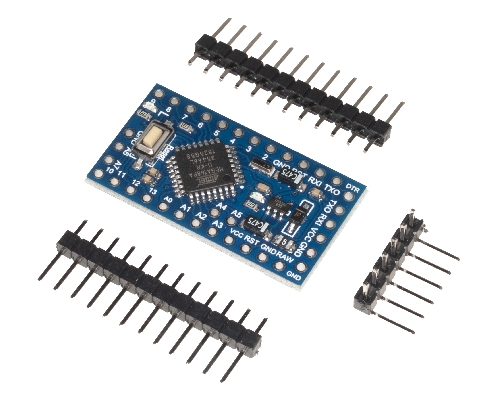 Arduino compatible Pro Mini ATmega168, 5V, 16MHz, Micro USB konektor, nezalemljena letvica