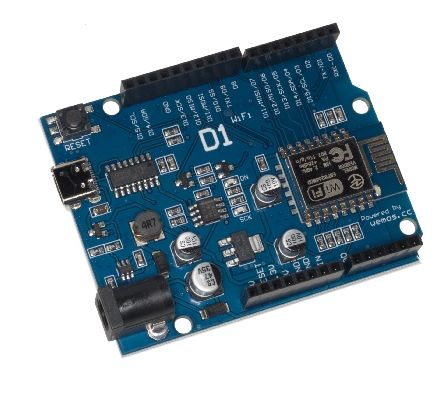 Arduino compatible UNO sa ESP8266, WeMos D1 WiFi, sa USB-C konektorom