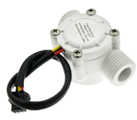 Senzor protoka vode, YFS-201, 1-30 l/min, 5-18V DC, 1/2" cev