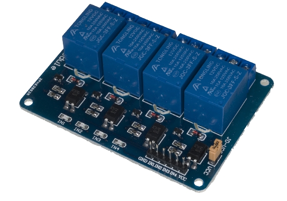 Četvorokanalni modul, sa relejom, 12V/10A, sa optokaplerskom zaštitom