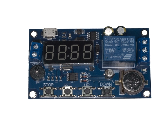 Tajmer modul, 5VDC/10A, sa RTC i mogućnošću programiranja pet različitih segmenata, napajanje 5-60VD