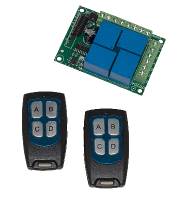 KT19-117S+KR1204-4 12V 4 Channel Remote Control Switch Receiver+remote control 2