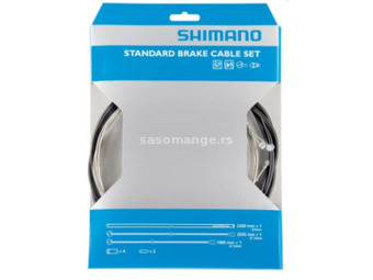 SHIMANO BUŽIR I SAJLA KOČNICE SHIMANO MTB OUTER CASING 2200MM BLACK INNER CABLE 1000MM/2050MM STE...