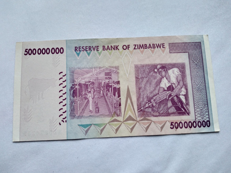 Zimbabve 500.000.000 dolara,2008 god.P-82,retko