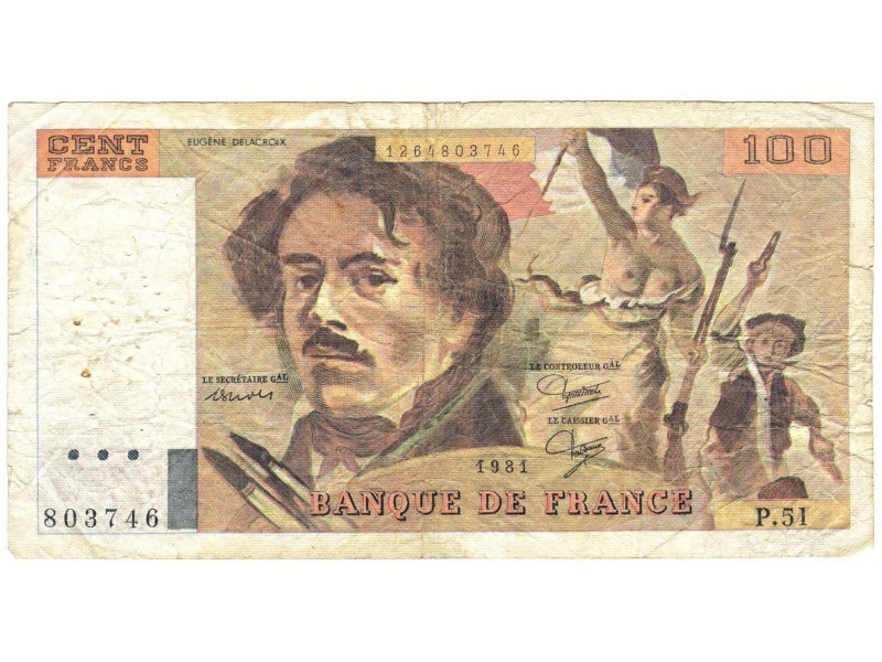 Francuska 100 francs 1981