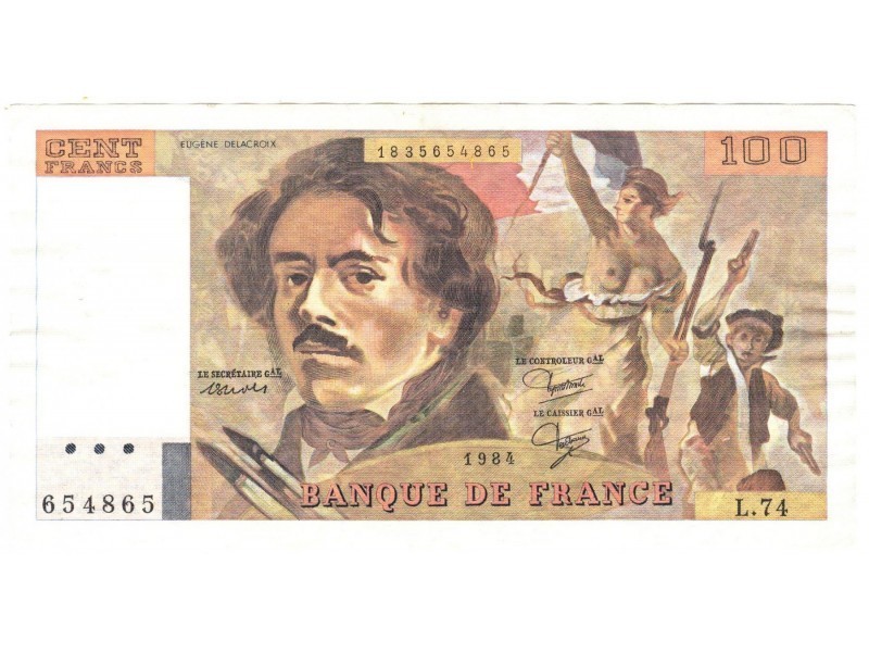 Francuska 100 francs 1984