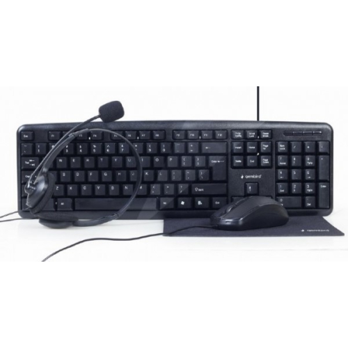 KBS-UO4-01 Gembird 4-in-1 office set, tastatura, slusalice, mis i podloga