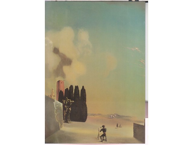 SALVADOR DALI / ELEMENTS ENIGMATIQUES DANS  UN PAYSAGE