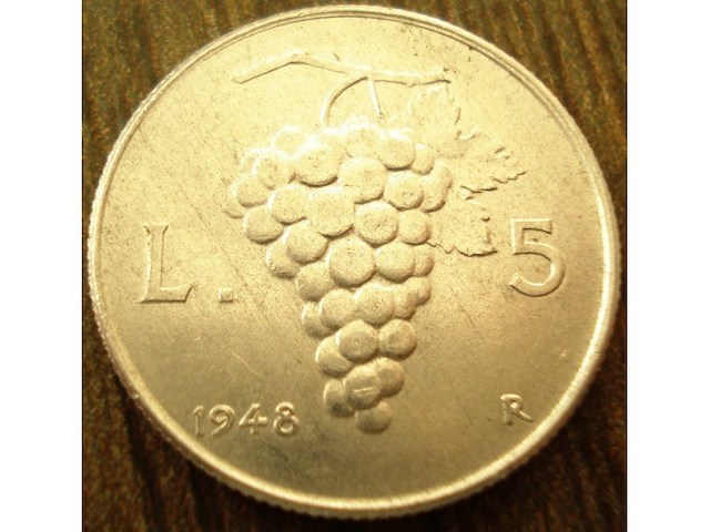 Italija 5 lira 1948