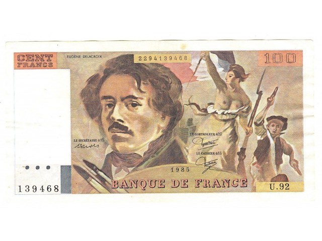 Francuska 100 francs 1985