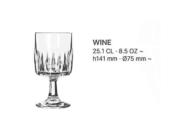 +++ Libbey - Wine čaša - Winchester - NOVO +++