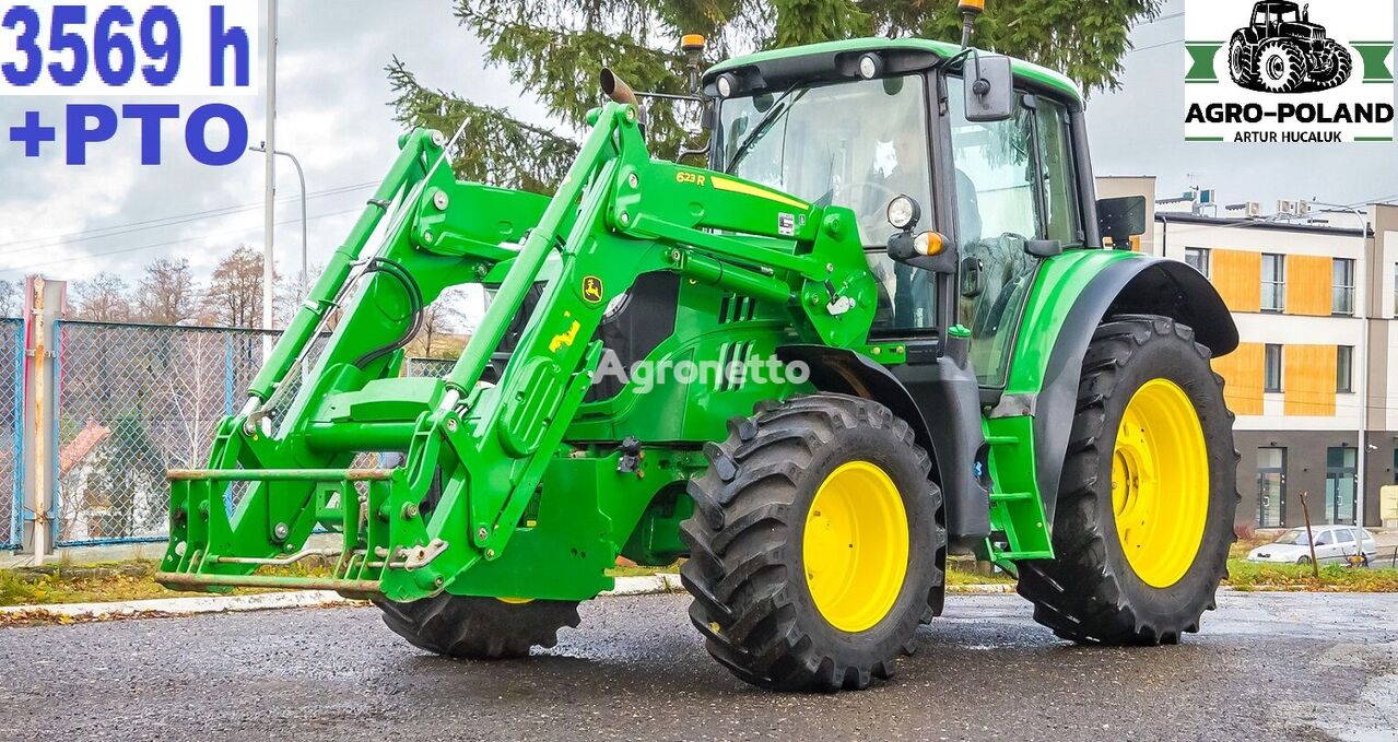 John Deere 6110 M POWERQUAD - 3569 h - 2016 ROK + ŁADOWACZ JD 623 R - 2020 traktor točkaš