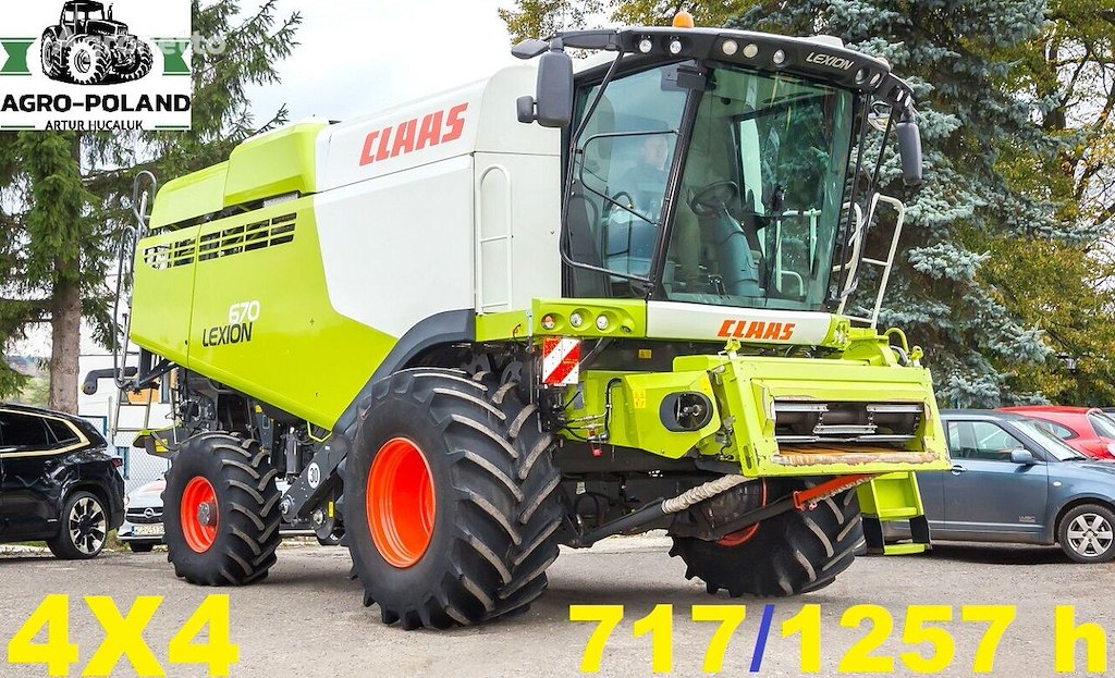 Claas LEXION 670 - 2019 - 4X4 - 717/1255 h - 3D + VARIO 770 - LASER PI kombajn za žito