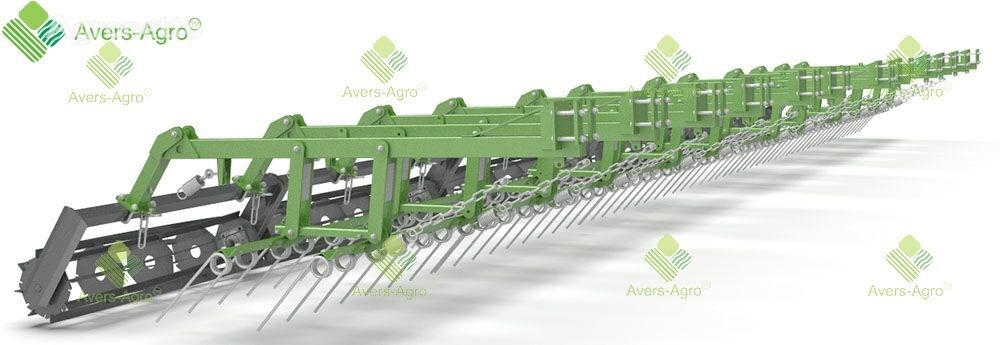 Nova Rollers packaged on the cultivator ASK 18.30 with a two row spri opružna drljača