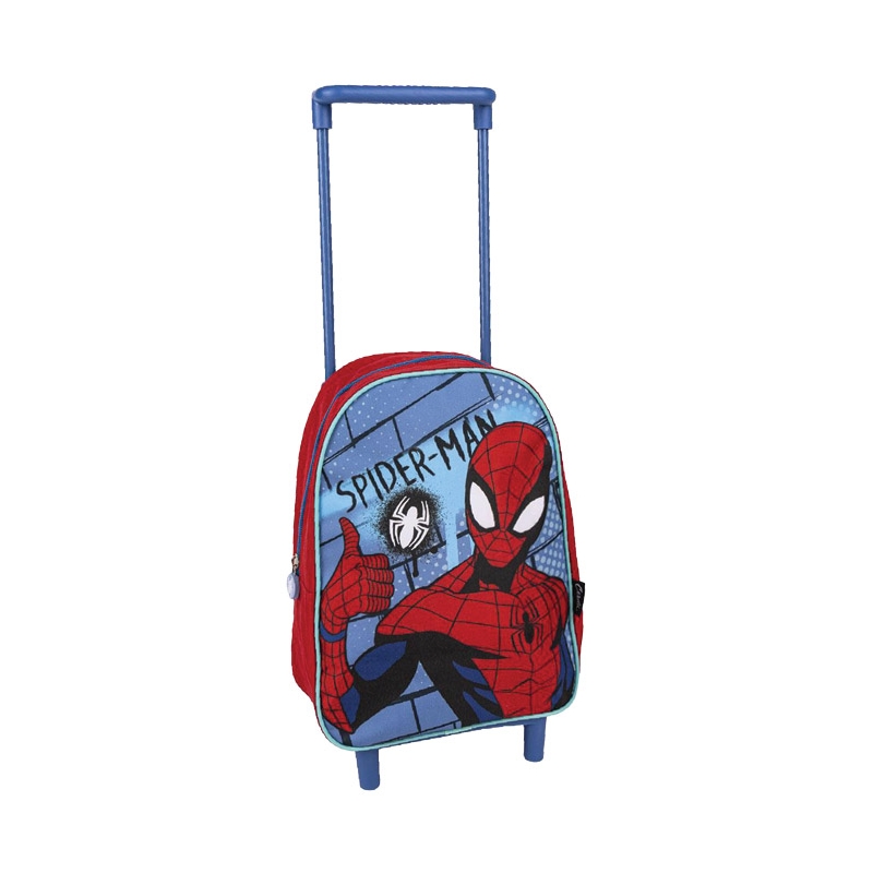 Ranac vrtićki sa točkićima Spiderman Cerda 2100004394 plavo-crveni