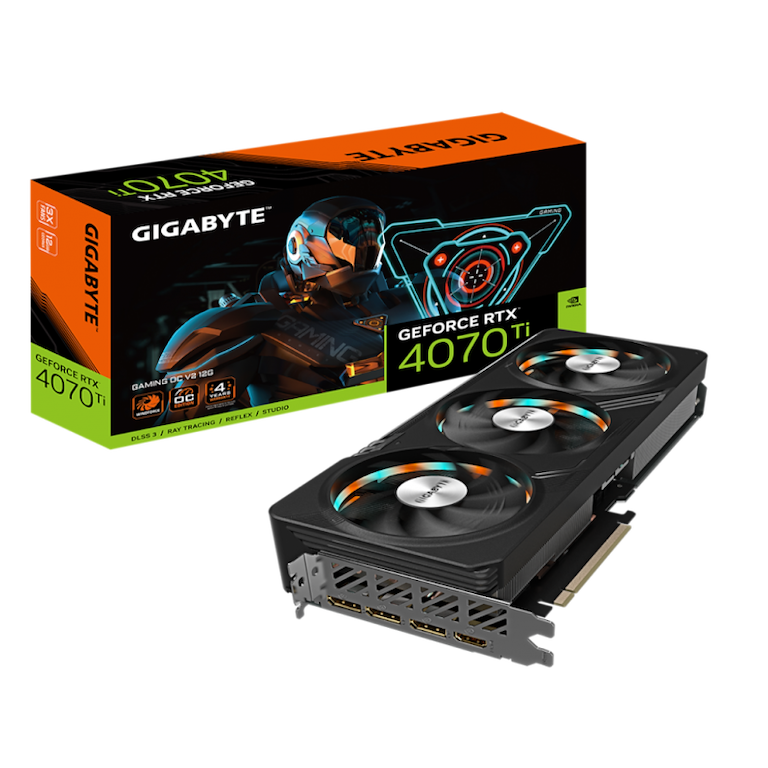 GRAFIČKA KARTA GIGABYTE RTX 4070 TI GV-N407TGAMING OCV2-12GD NVD/12GB/GDDR6X/192BIT/CRNA