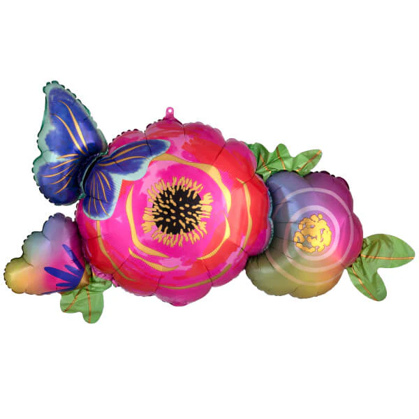 Infused Flowers & Butterfly Folija Balon