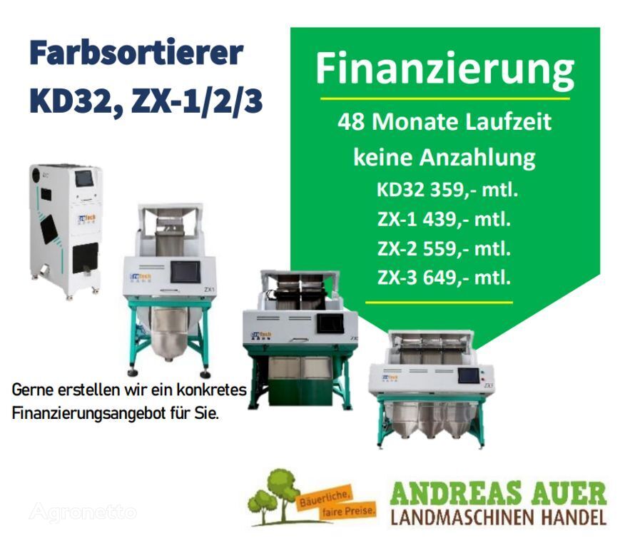 Novi Andreas Auer Farbsortierer KD32, ZX-1/2/3 čistač zrna