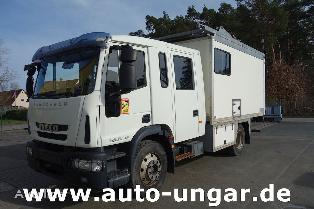 IVECO Eurocargo 120E225Doka Koffer mobile Werkstatt LBW Dachträger Woh kamion radionica