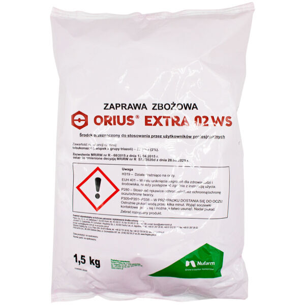 Novo Nufarm Zaprawa zbożowa Orius Extra 02 WS 1,5 KG sredstvo za zaštitu semena