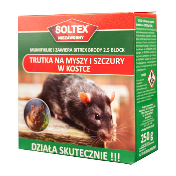 Novi SOLTEX kostka na myszy i szczury 250g insekticid