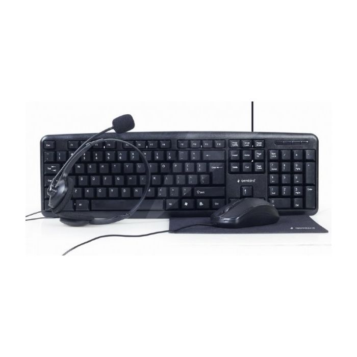 KBS-UO4-01 Gembird 4-in-1 office set, tastatura, slusalice, mis i podloga