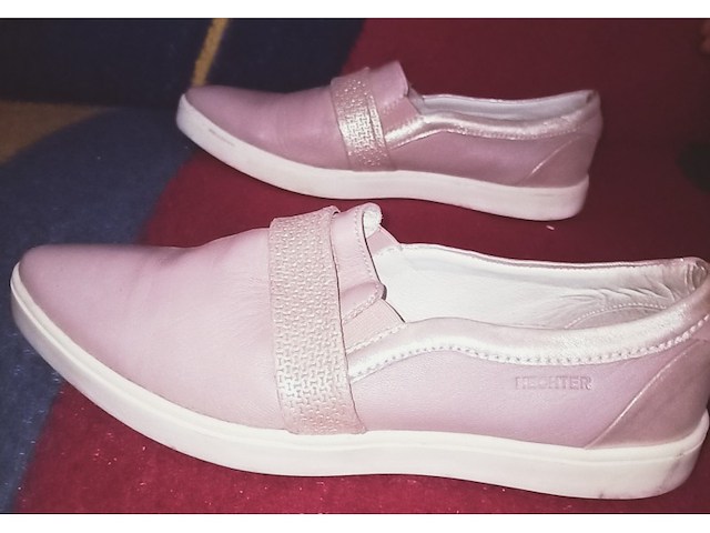Zenske kožne cipele br.40,marke:David Hecher,roze boje