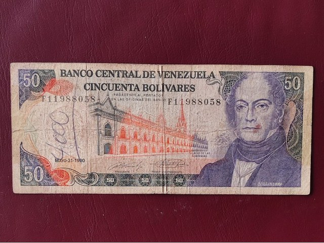 Venezuela 50 BOLIVARES 1990