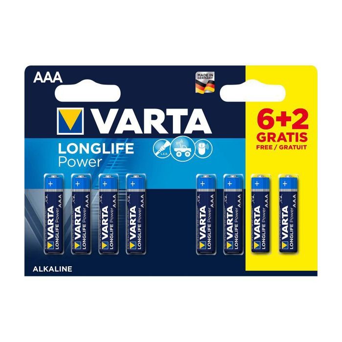 VARTA-4903SO AAA 1.5V LR03 MN2400, PAK8 CK, ALKALNE baterije LONGLIFE POWER