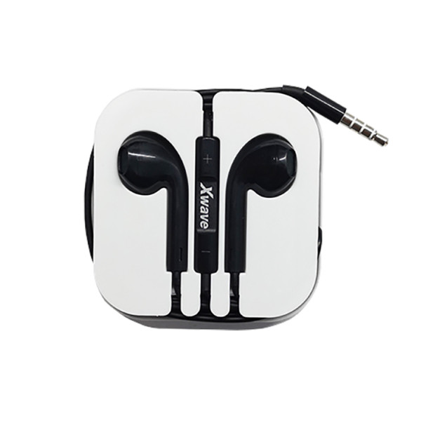 Xwave E500M black slušalice earbud za mobilni sa mik./stereo/3.5mm/kabl 1.3m