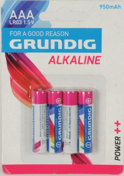 GRUNDIG baterije AAA/LR03 1.5V alkalne