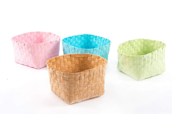 Pletena korpa u bojama 15x13x8