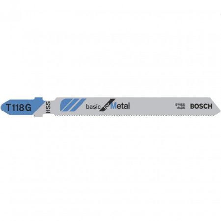 List za ubodnu testeru T 118 G Basic za metal 5kom. BOSCH