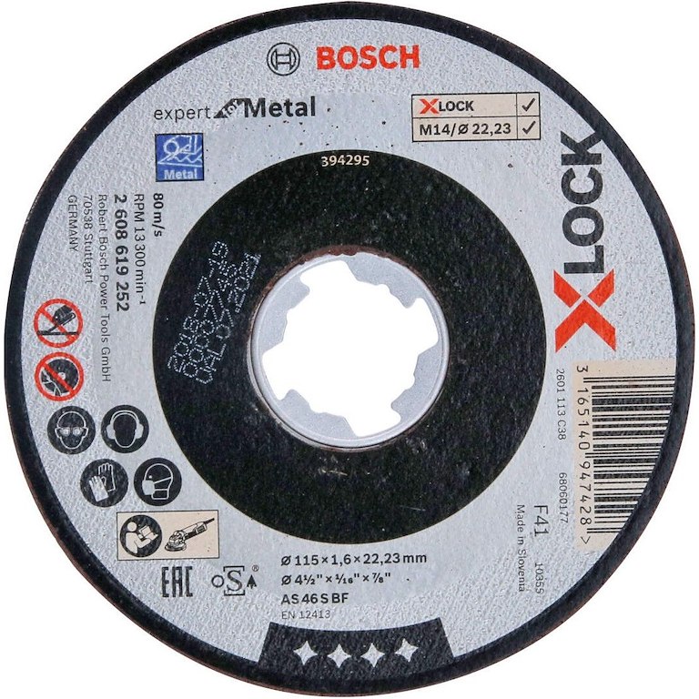 Rezna ploča za metal X-LOCK Expert 115x1.6 BOSCH