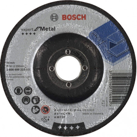 Brusna ploča za metal - ispupčena Expert A 30 T BF 125x6mm BOSCH